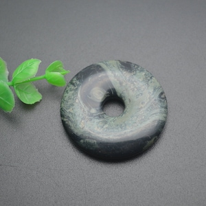 40mm Big Size Gemstone Donut Pendant Crystal Rose Quartz Green ...