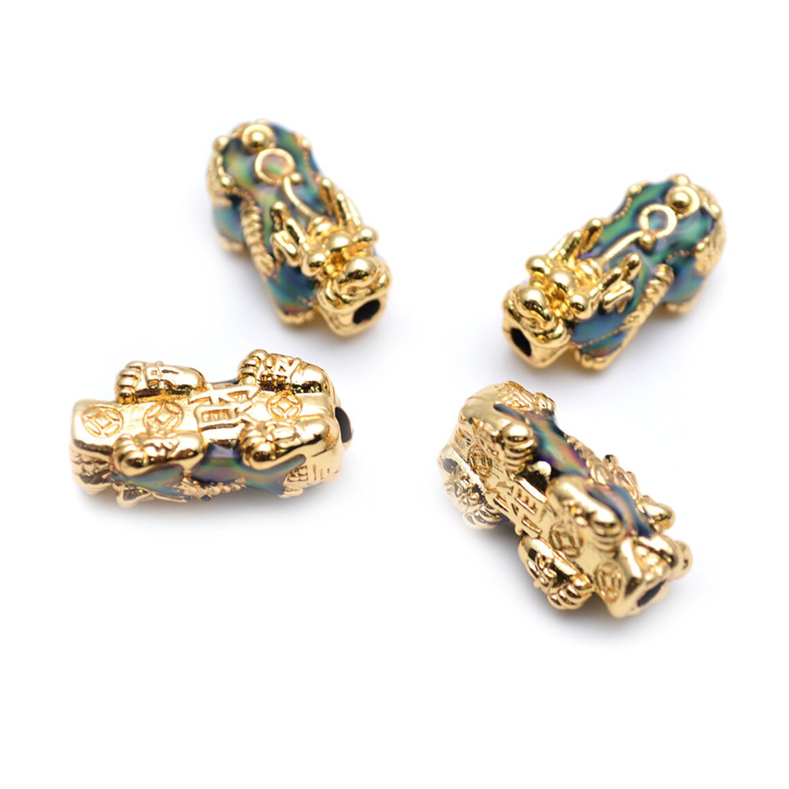 5pc Color Changeable Cloisonne Metal Pixiu Money Bracelet | Etsy