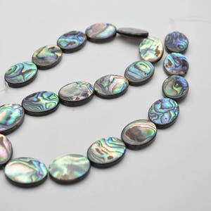 Natural Abalone Shell Flat Oval Loose Beads 8x10mm 8x12mm 10x14mm ...