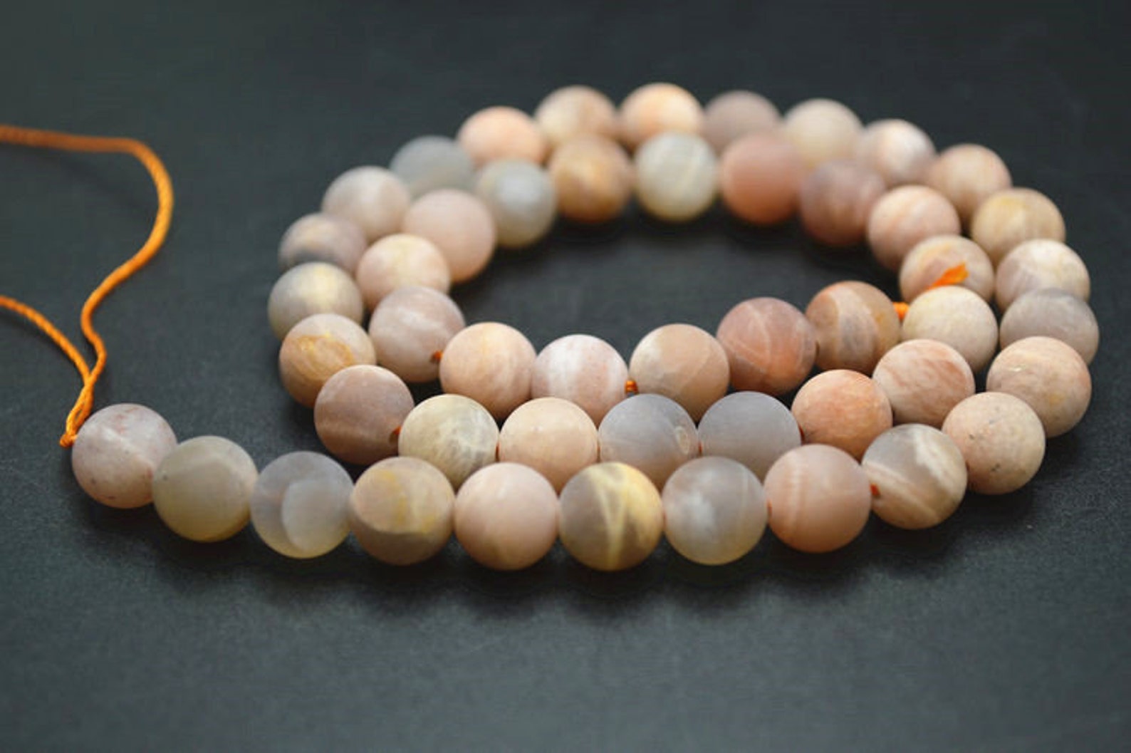 Matte Natural Sunstone Round Loose Beads 6mm 8mm 10mm Dull - Etsy