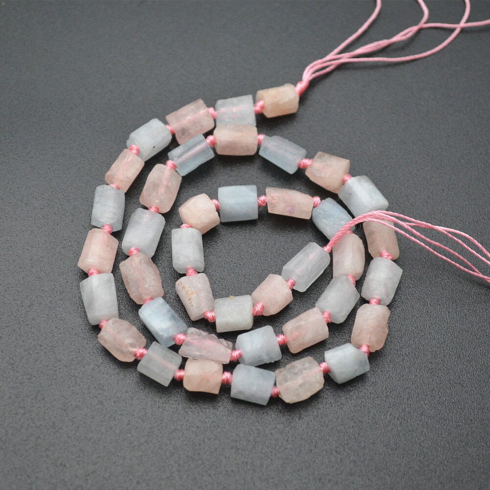 Natural Gemstone Stone Cylinder Tube Beads ( Amazonite / Lapis ...