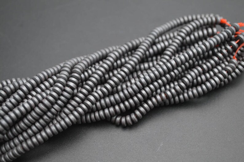 Matte Smooth Hematite Rondelle Spacer Loose Beads 2x4mm 3x6mm 4x8mm DIY ...