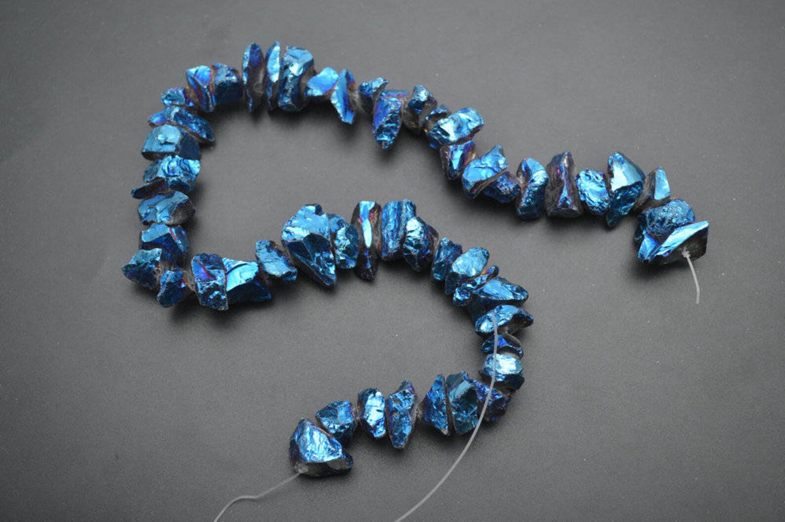 1 strand Titanium Electroplating Natural Crystal Freeform | Etsy