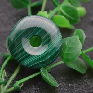 Grade A Natural Malachite Gemstone Round Donut Pendant - Etsy