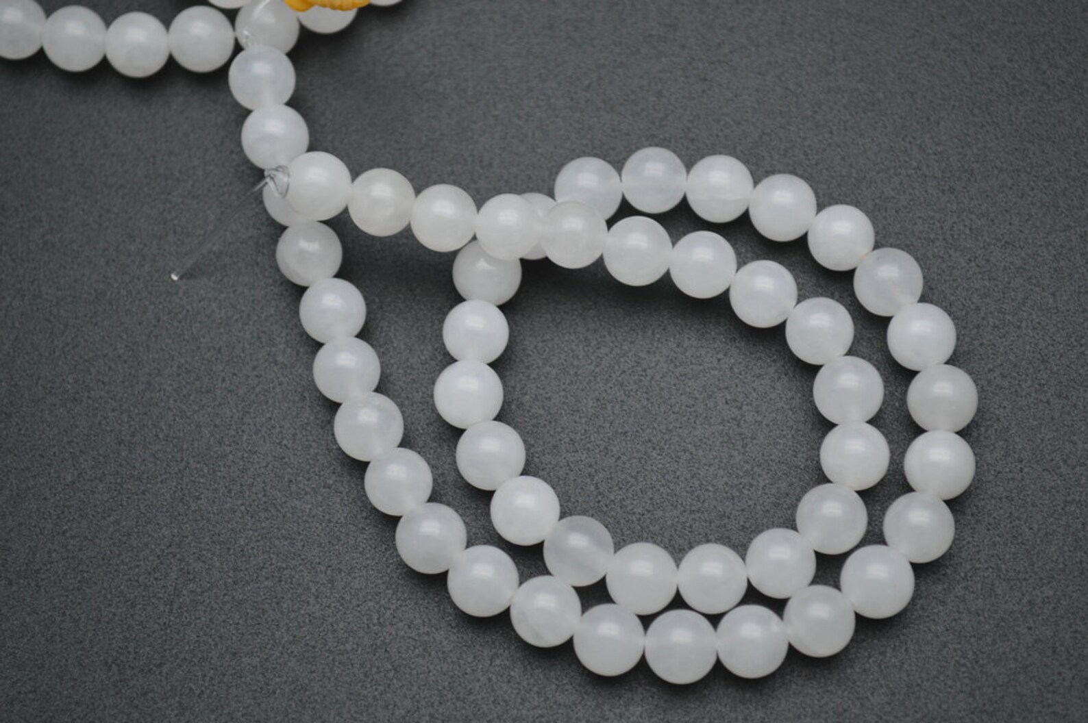 6mm 8mm Smooth Natural White Marble Jade Stone Round Loose Beads - Etsy