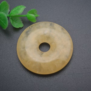 40mm Big Size Gemstone Donut Pendant Crystal Rose Quartz Green ...