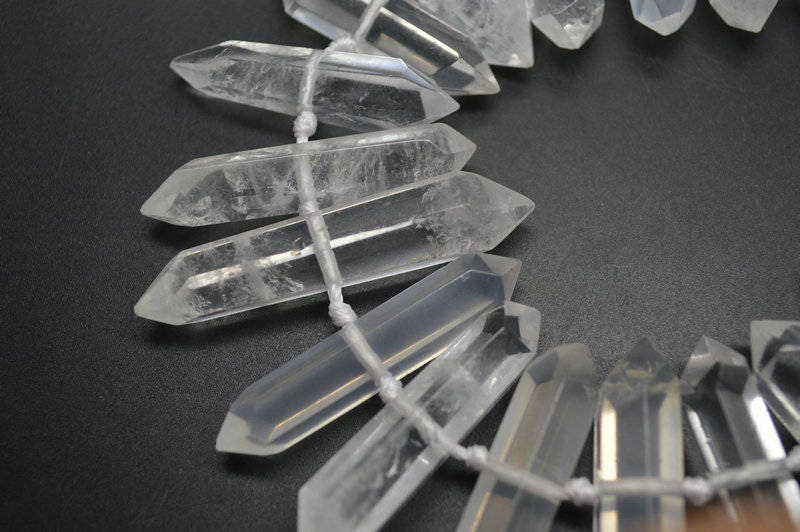 Natural Clear Crystal Double Point Pillar Stone Graduated - Etsy