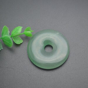 40mm Big Size Gemstone Donut Pendant Crystal Rose Quartz Green ...