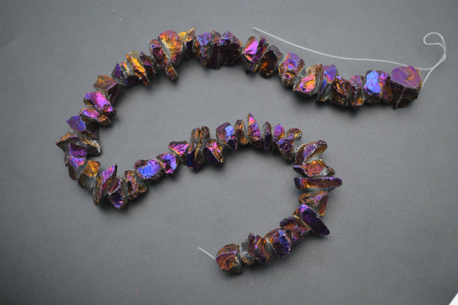 1 Strand Titanium Electroplating Natural Crystal Freeform - Etsy