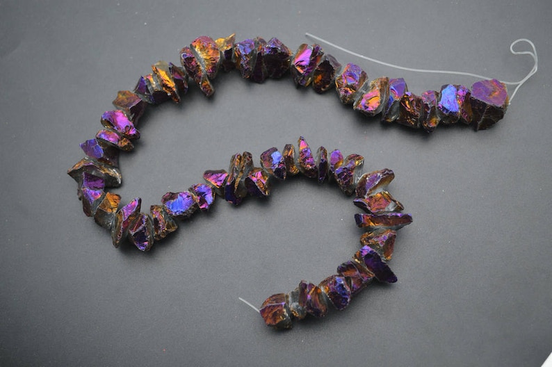 1 Strand Titanium Electroplating Natural Crystal Freeform - Etsy