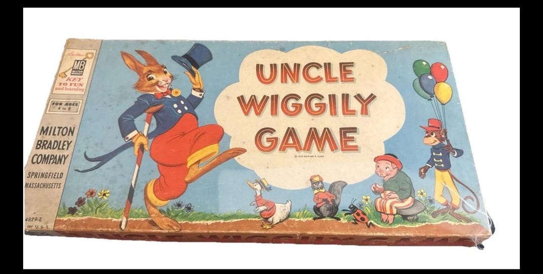 Vintage 1954 Uncle Wiggly Board Game Original. Complete Set. Very Good ...
