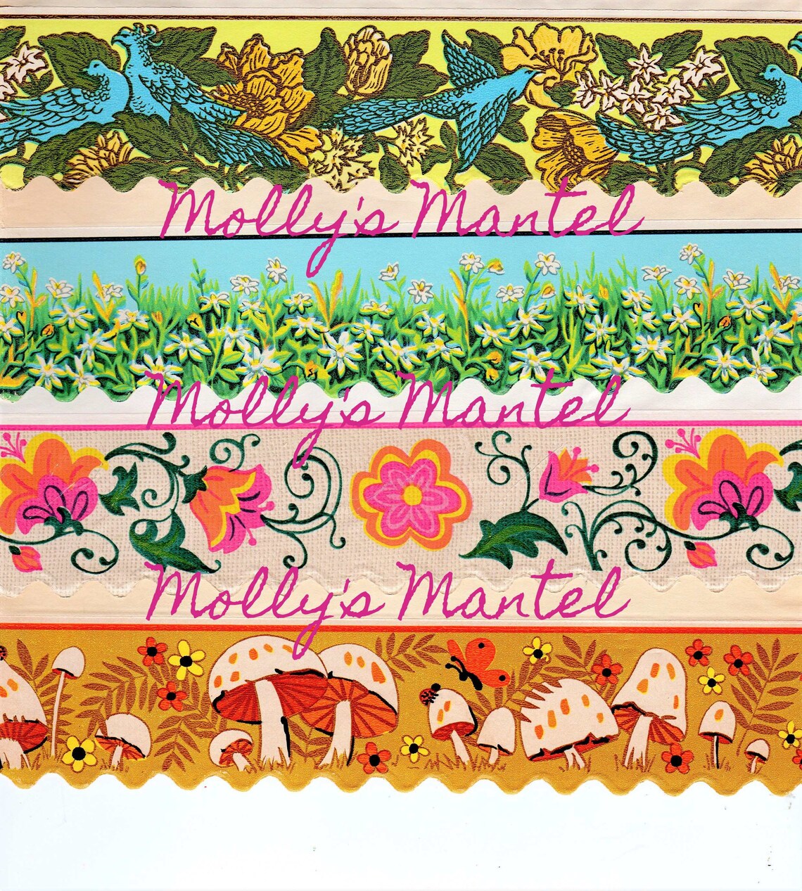 Vol. 30 "hippie Borders" Digital Vintage Washi Trim Printable Download ...