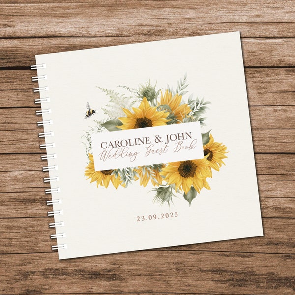 Sunflower Guest Book - Etsy