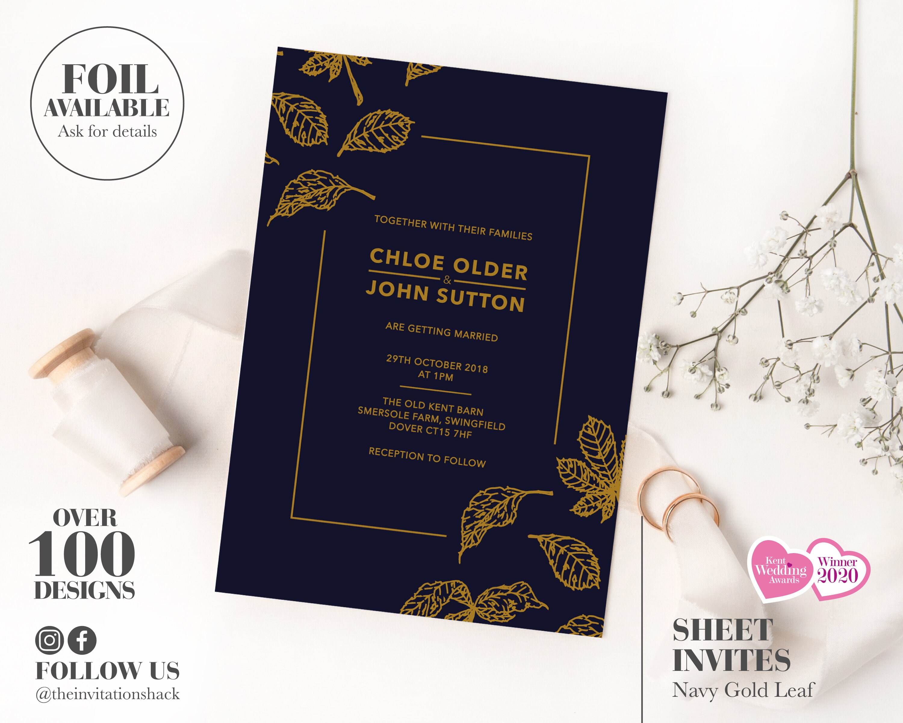 Night Themed Wedding Invitations