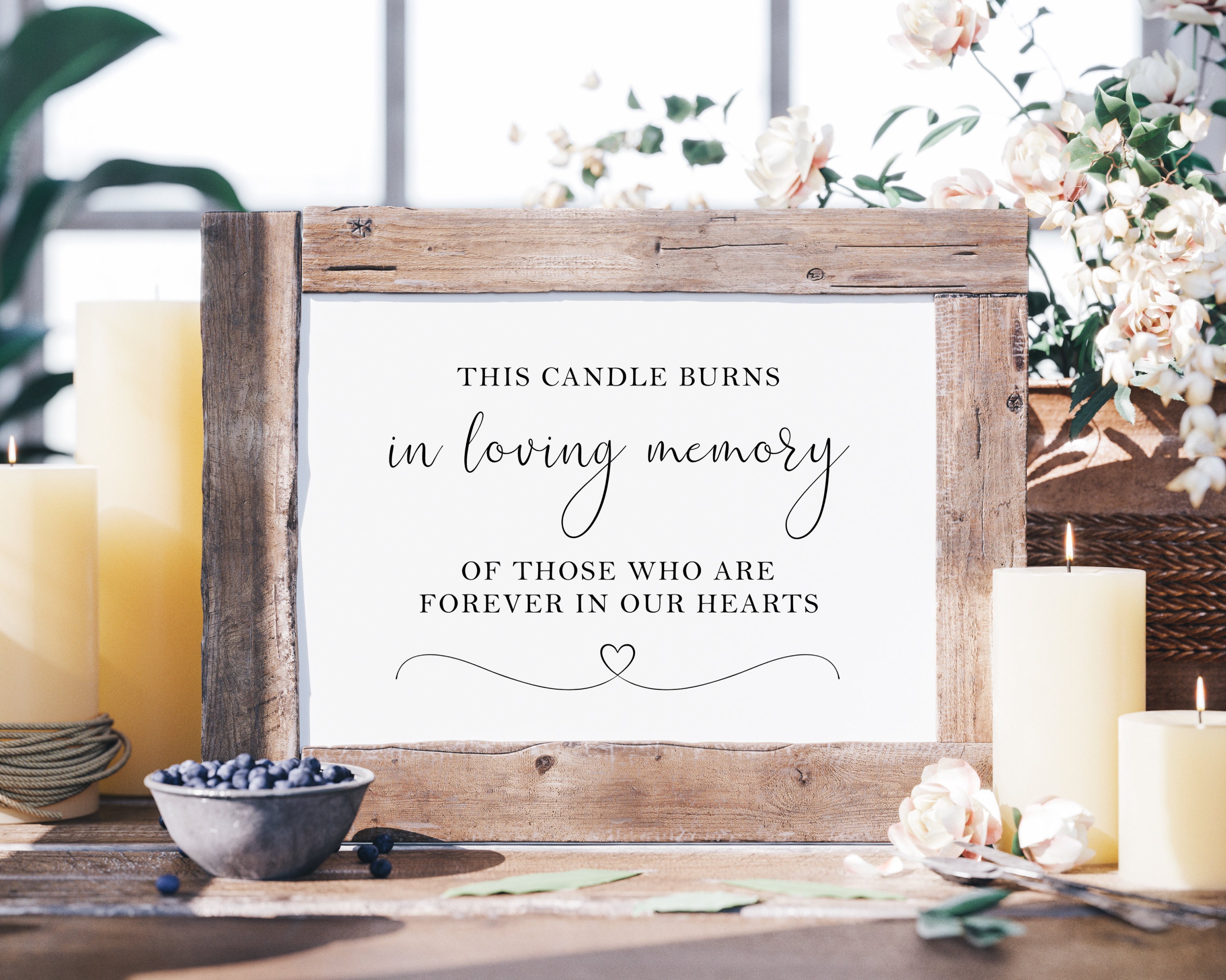 Wedding Memory Candle In Loving Memory Loved Ones Heaven | Etsy