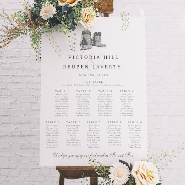 Wedding Table Plan - Etsy UK