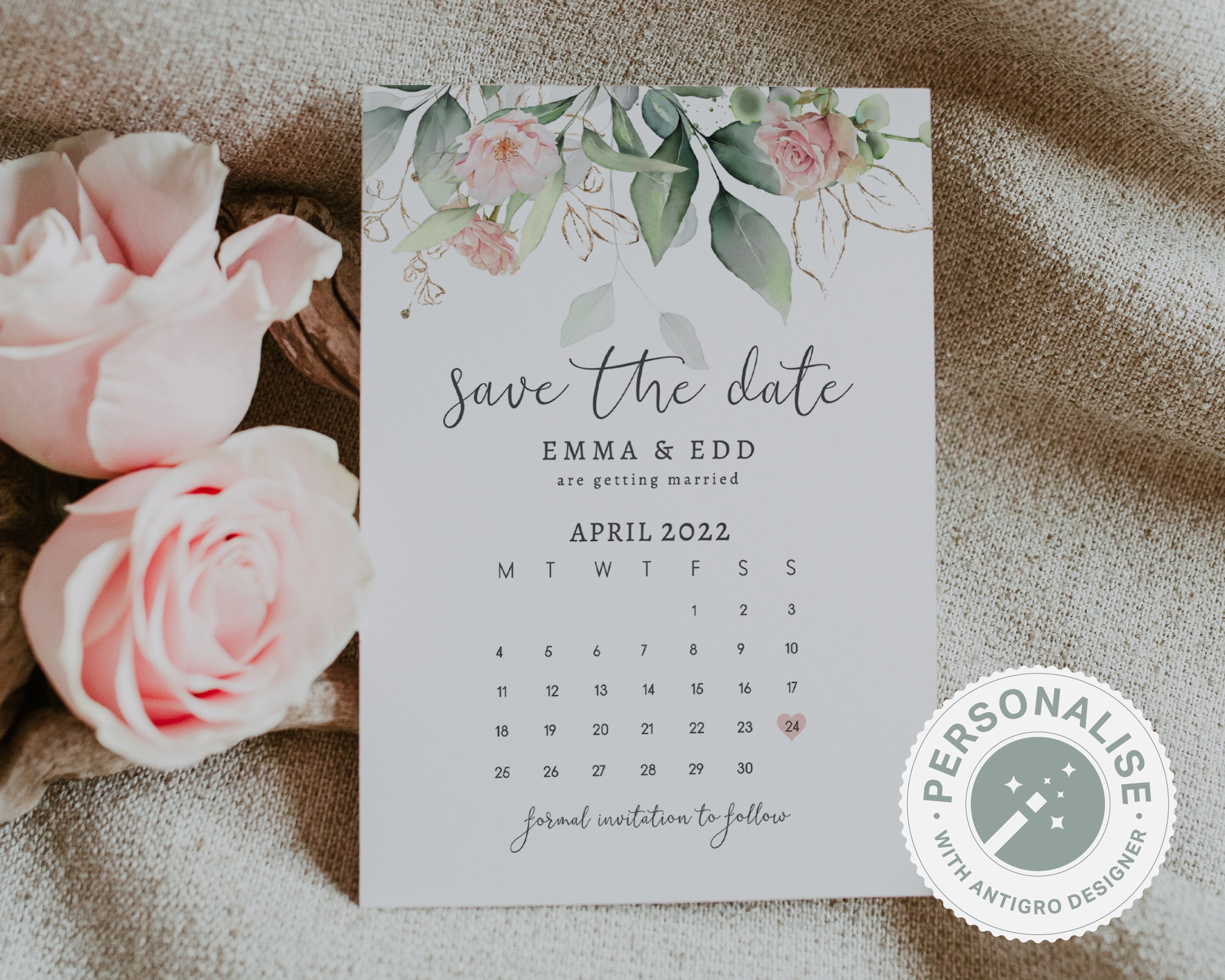 April Rose Calendar 2022