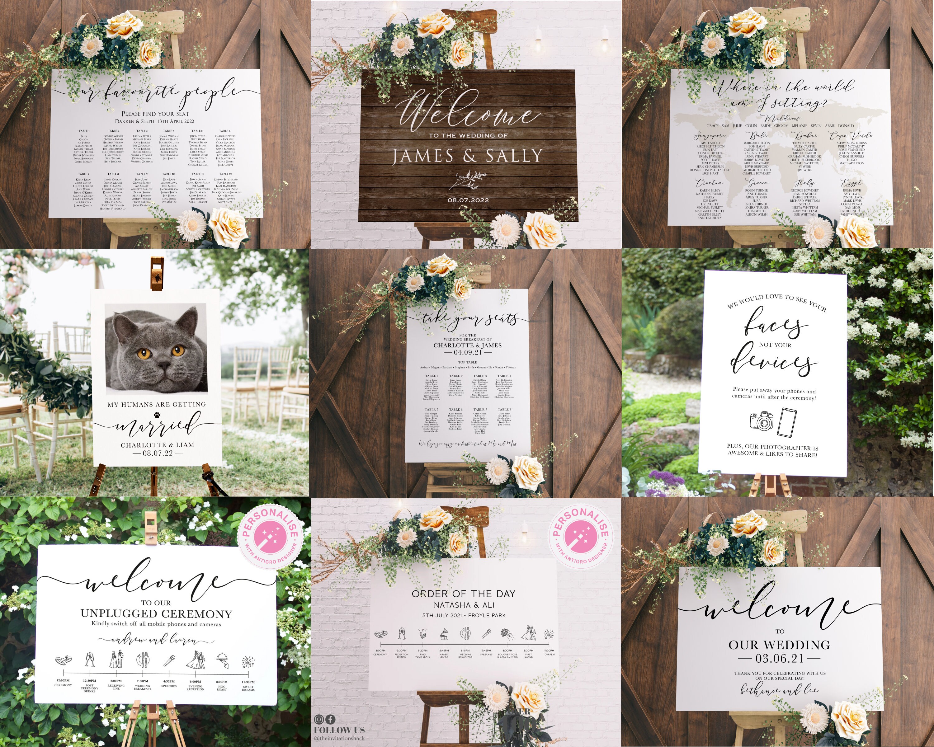 Boho Wedding Welcome Sign Pampas Wedding Signs Neutral - Etsy UK