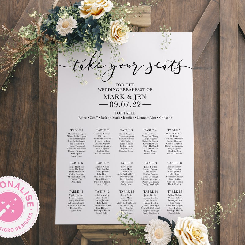Seating Sign Wedding - Etsy