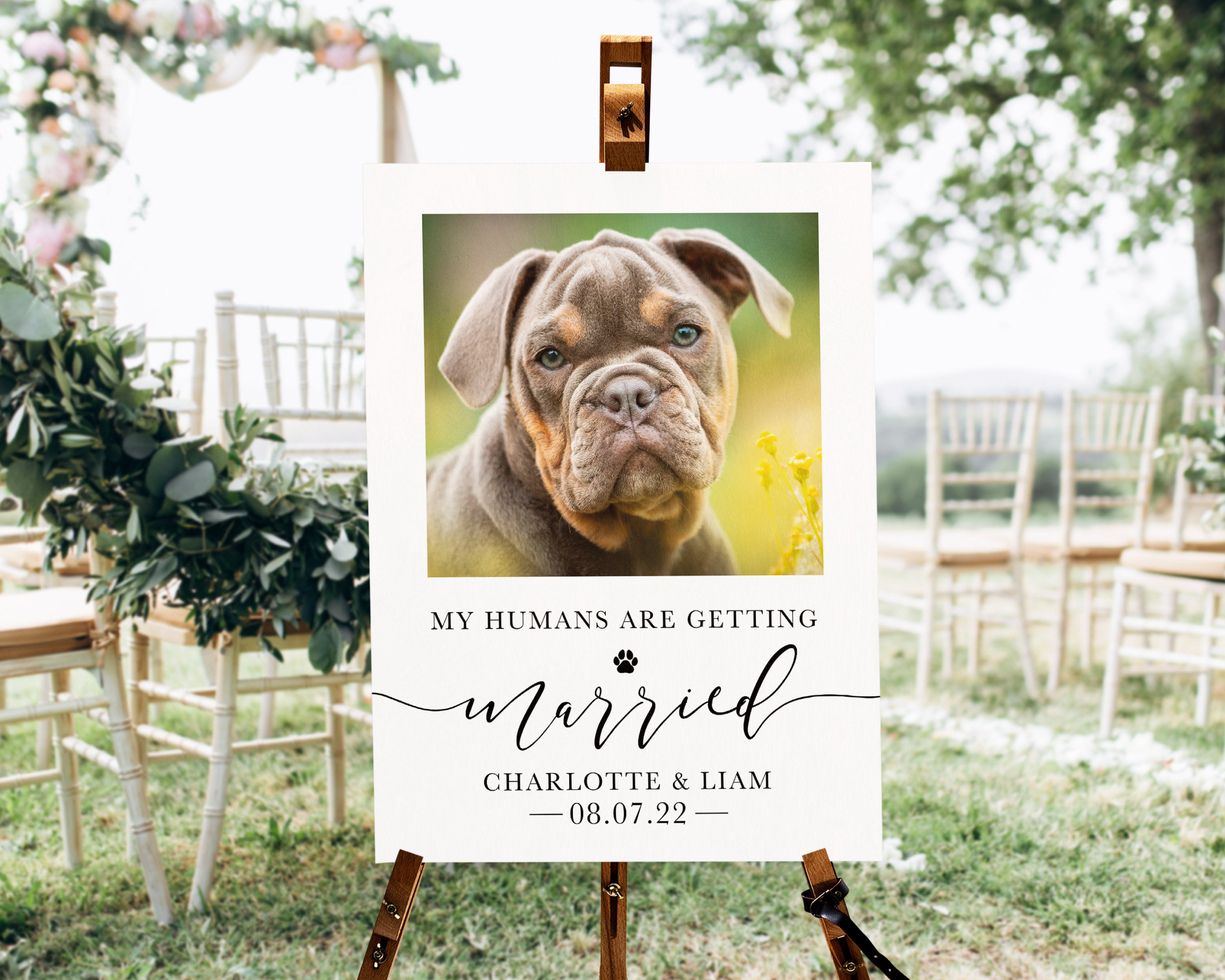 My Humans Are Getting Married Pet Wedding Sign Dog Wedding - Etsy