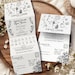 Hand Drawn Doodle Wedding Invitation • Scribble Tri Fold Invites With ...