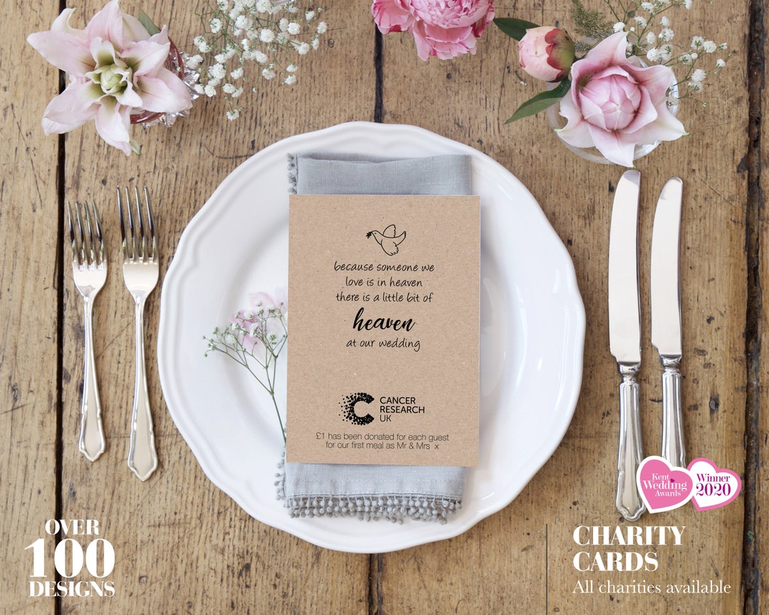 Wedding Favours, Charity Favour Cards, Charity Favours, Table Decor ...