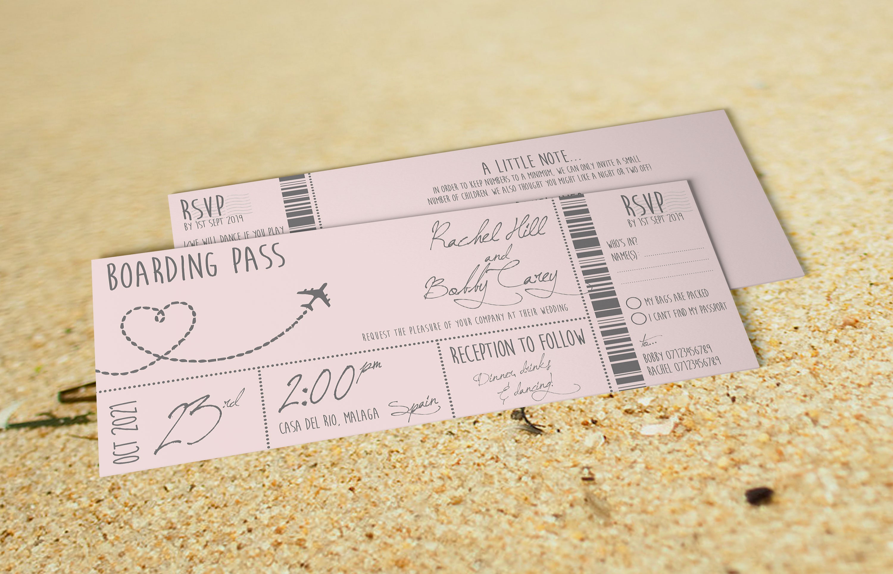 Boarding Pass Wedding Invitation Plane Ticket Invitations | Etsy