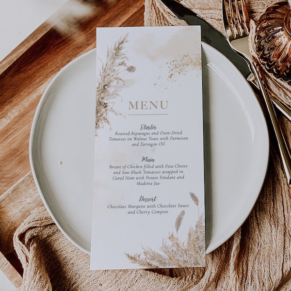 Rustic Menu - Etsy