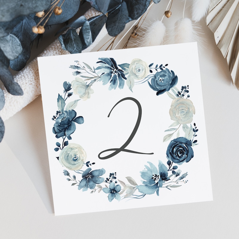 Navy Table Numbers - Etsy