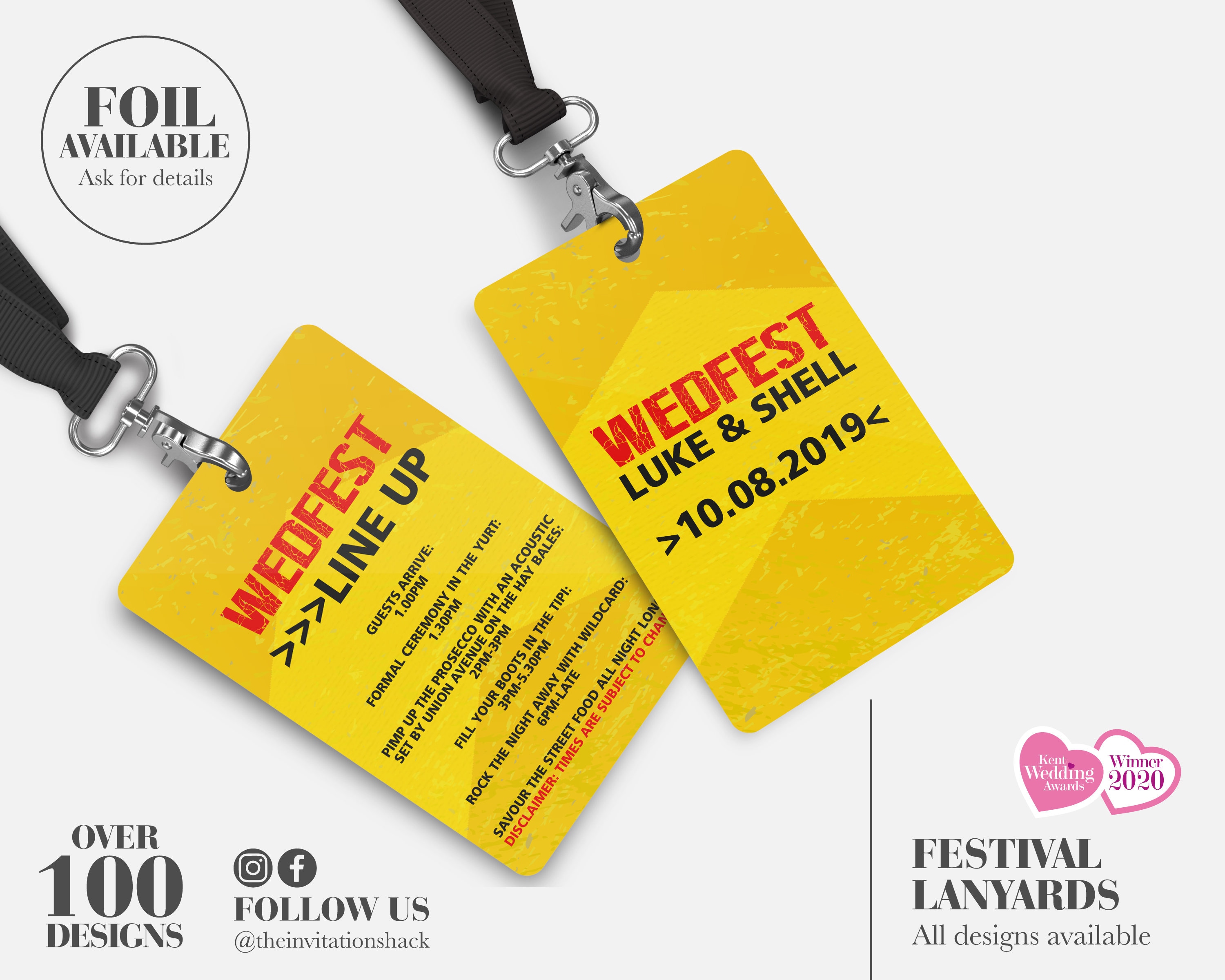 Personalised Festival Wedding Lanyards: VIP Pass Keepsake - Etsy