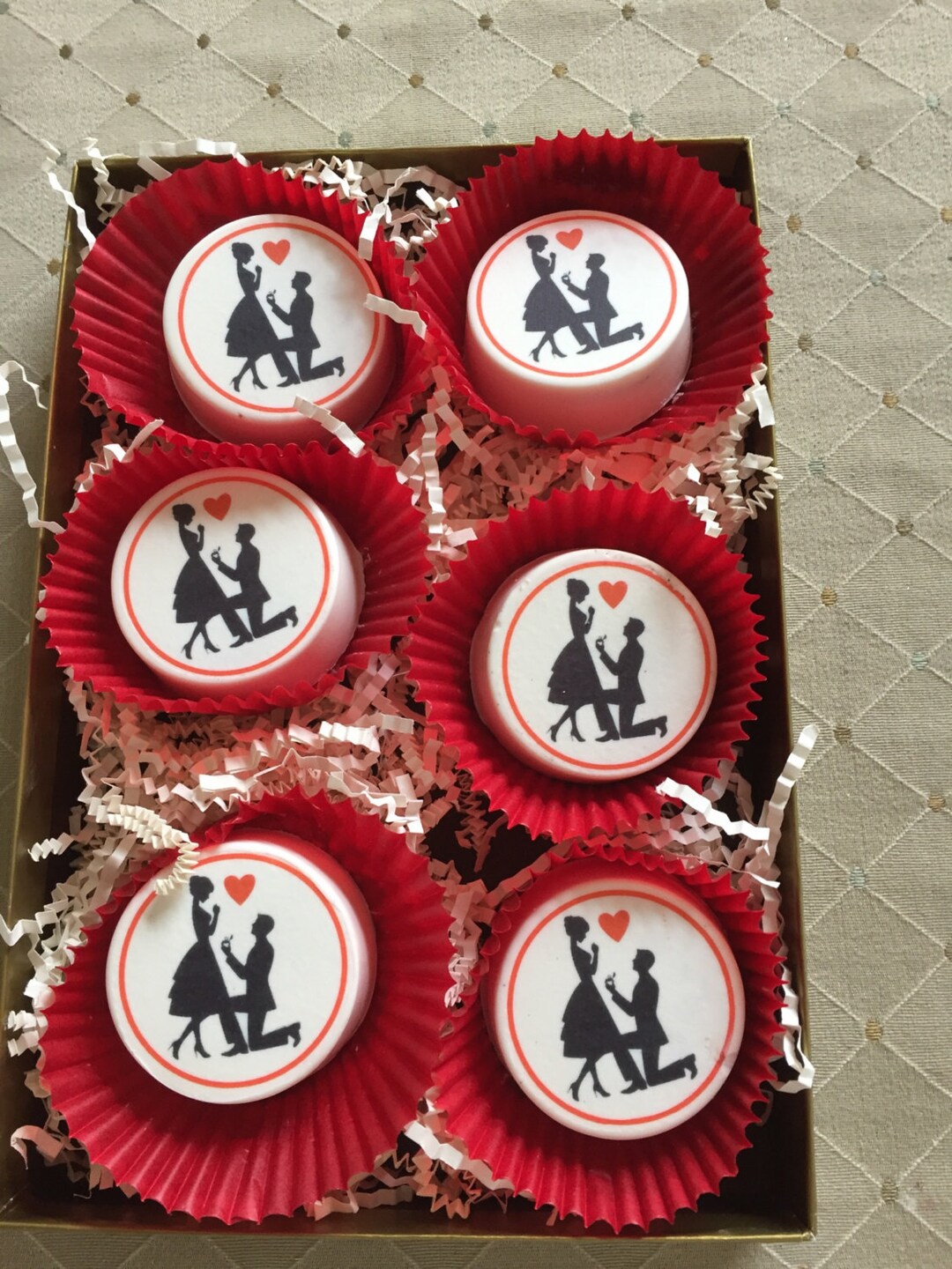 Engagement Designer Chocolate Covered Oreo Gift Box - Etsy