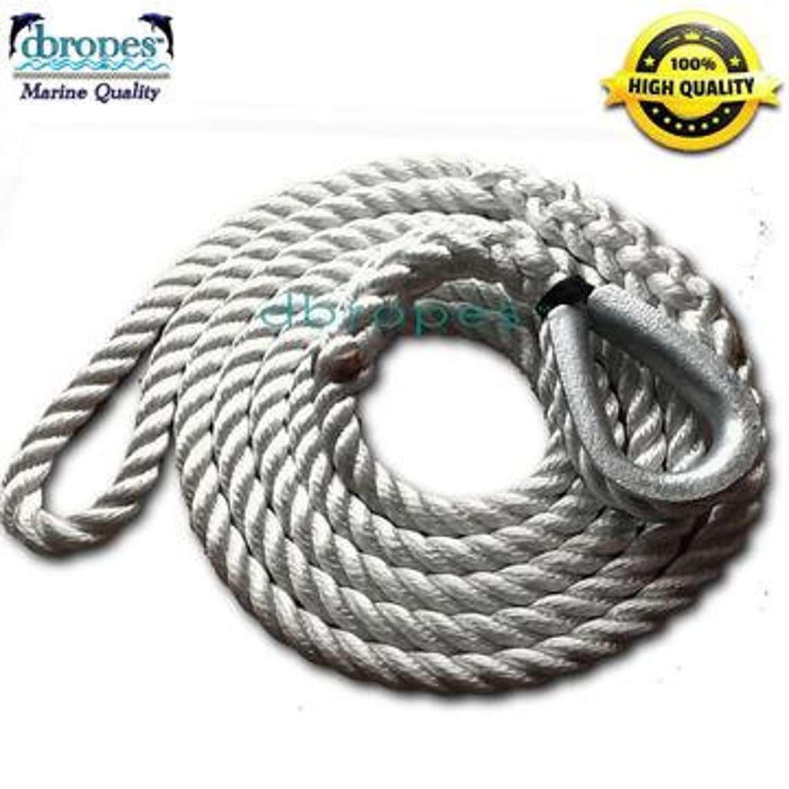 3 Strand Mooring Line Pendant 100% Nylon Rope Premium With Heavy Duty ...