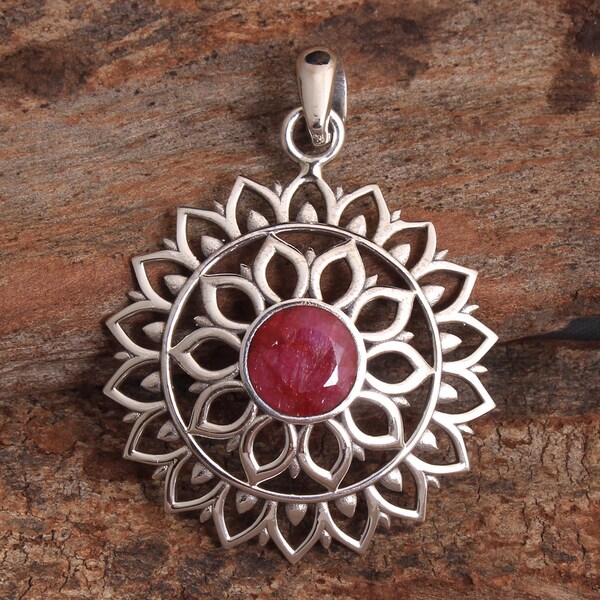 Ruby Pendant - Etsy