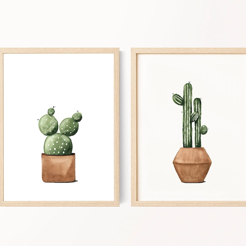 Cactus Print - Etsy