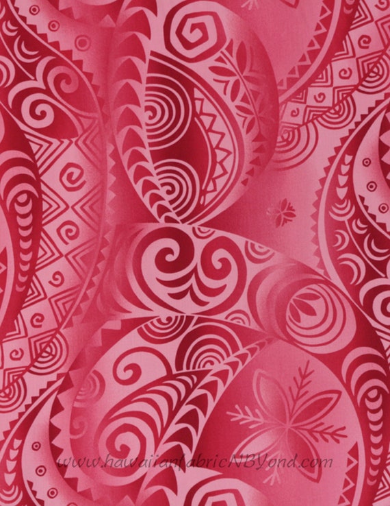 Rayon Polynesian Fabric Samoa Tribal Geometric Patterns Tattoo | Etsy