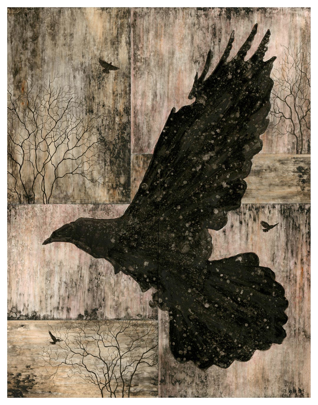Above the Trees (crow Art Print) - Etsy