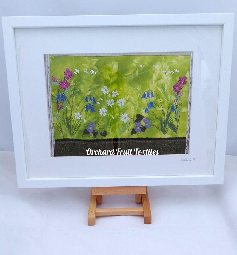 Original Textile Art Framed Embroidery Devon Hedge Bank in - Etsy UK