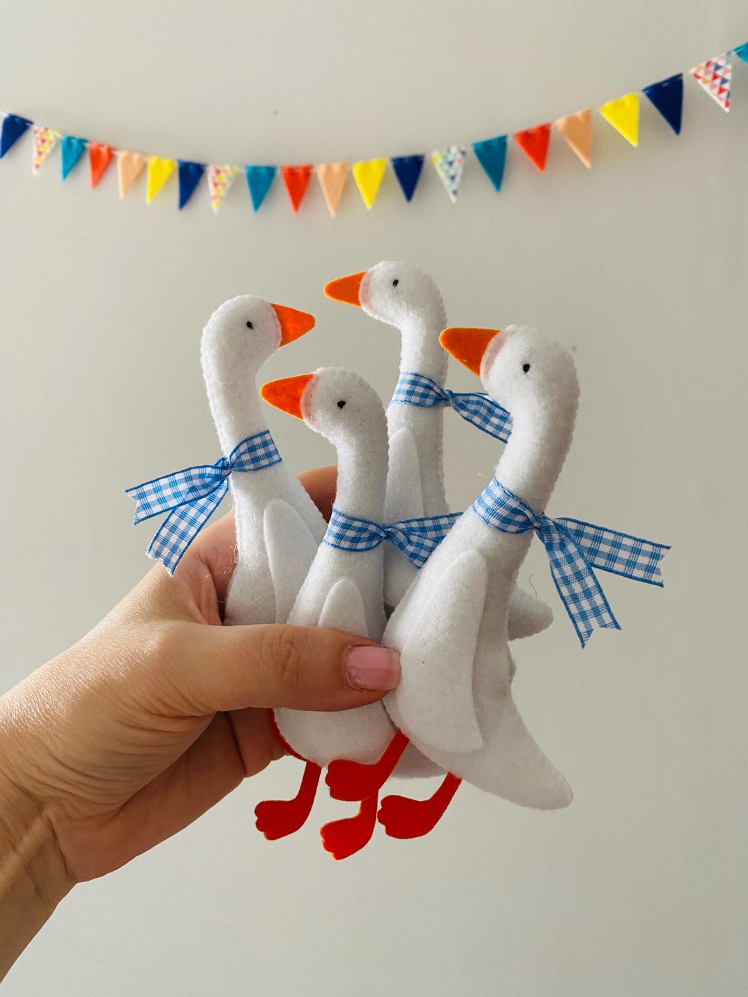 Goose Ornament Felt - Duck Nursery Decor - Ornamental Bird - Etsy