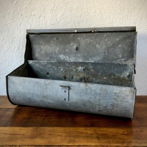 Antique Rural Route Post Office Mailbox, Galvanized Country Road ...
