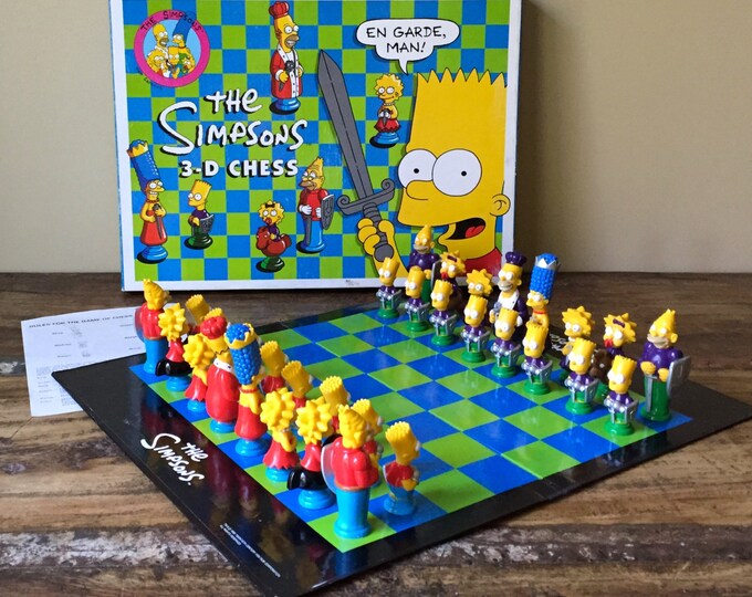 The Simpsons Chess Set, Vintage Simpsons, 1992 Simpsons Chess Game - Etsy