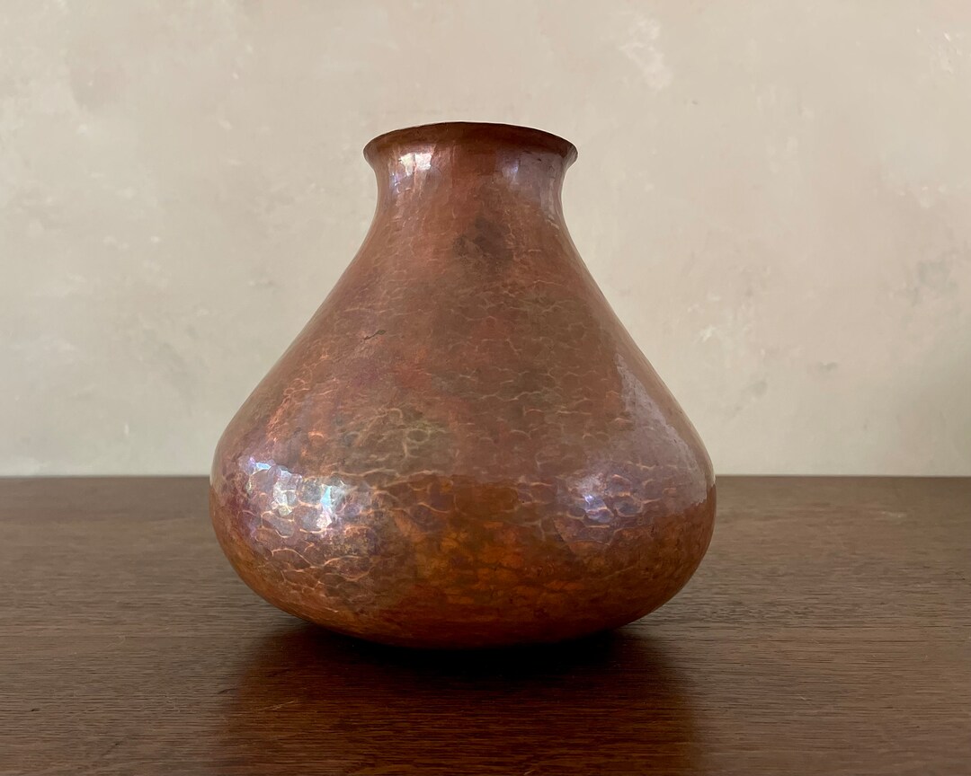 Cobre Copper Vase, Mexican Hammered Copper, Flower Display, Arts and ...
