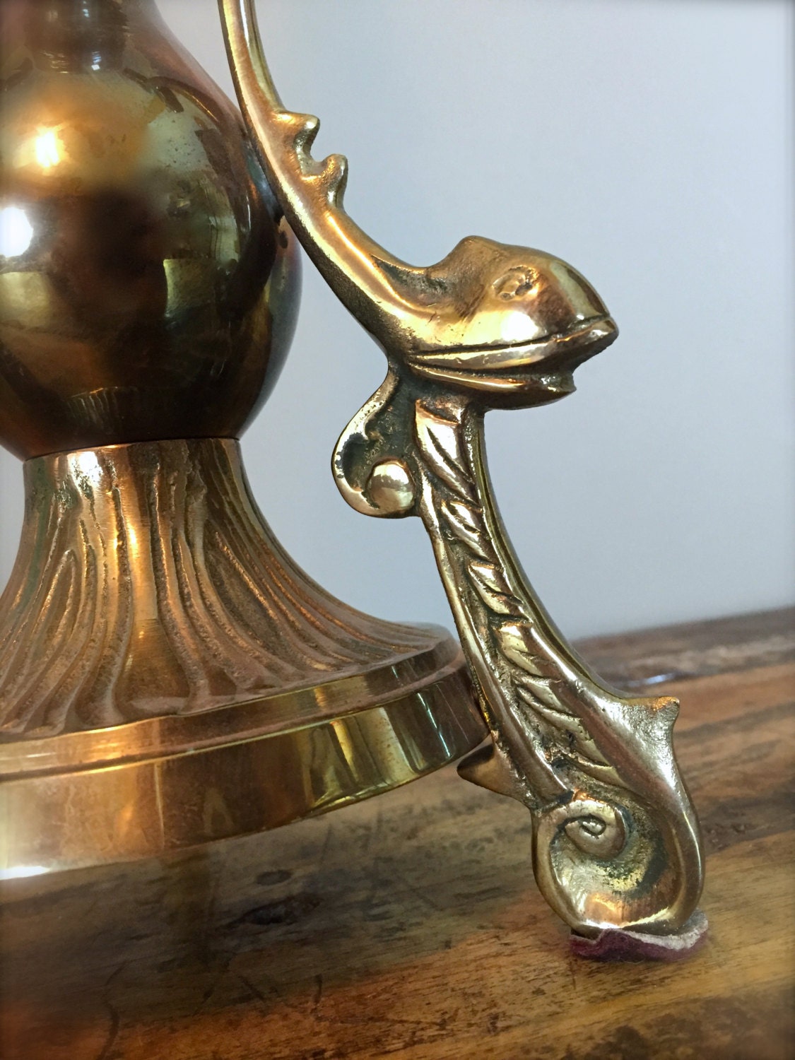 Ornate Brass Candleholder Tall Candlestick Holder Vintage | Etsy