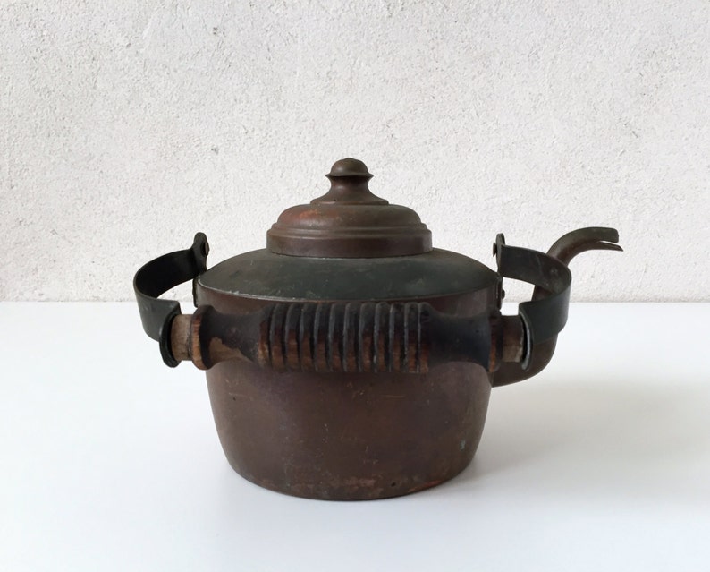 Primitive Copper Tea Kettle Rustic Tea Pot for Decor Only | Etsy