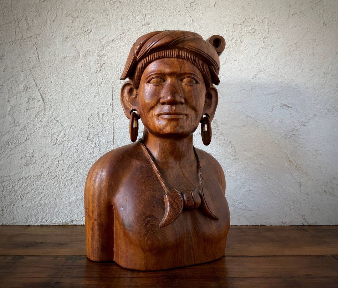 Tribal Wood Carving, Indigenous Peoples Statue, Hardwood Carving - Etsy
