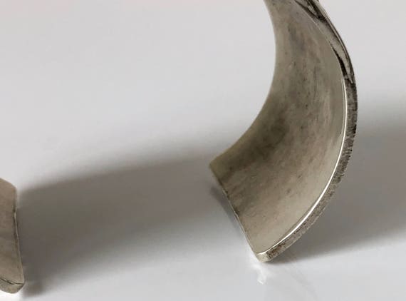 Handmade Native American Sterling Silver Cuff Bracele… - Gem