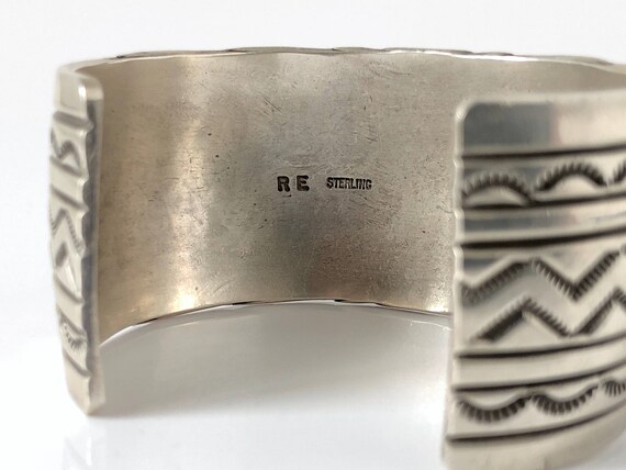 Handmade Native American Sterling Silver Cuff Bracele… - Gem