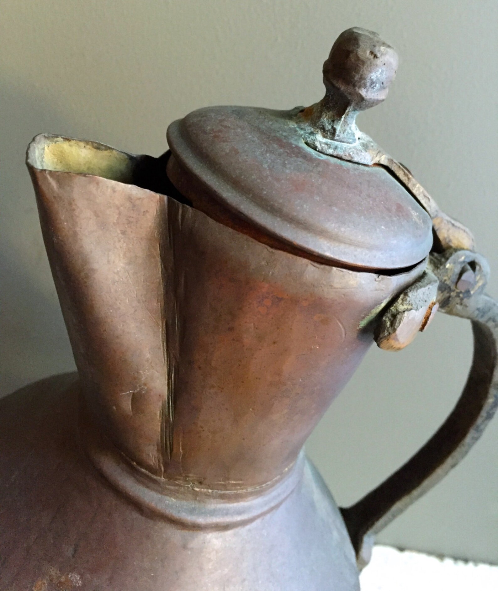 Rustic Copper Water Container Primitive Metal Flower Vase - Etsy