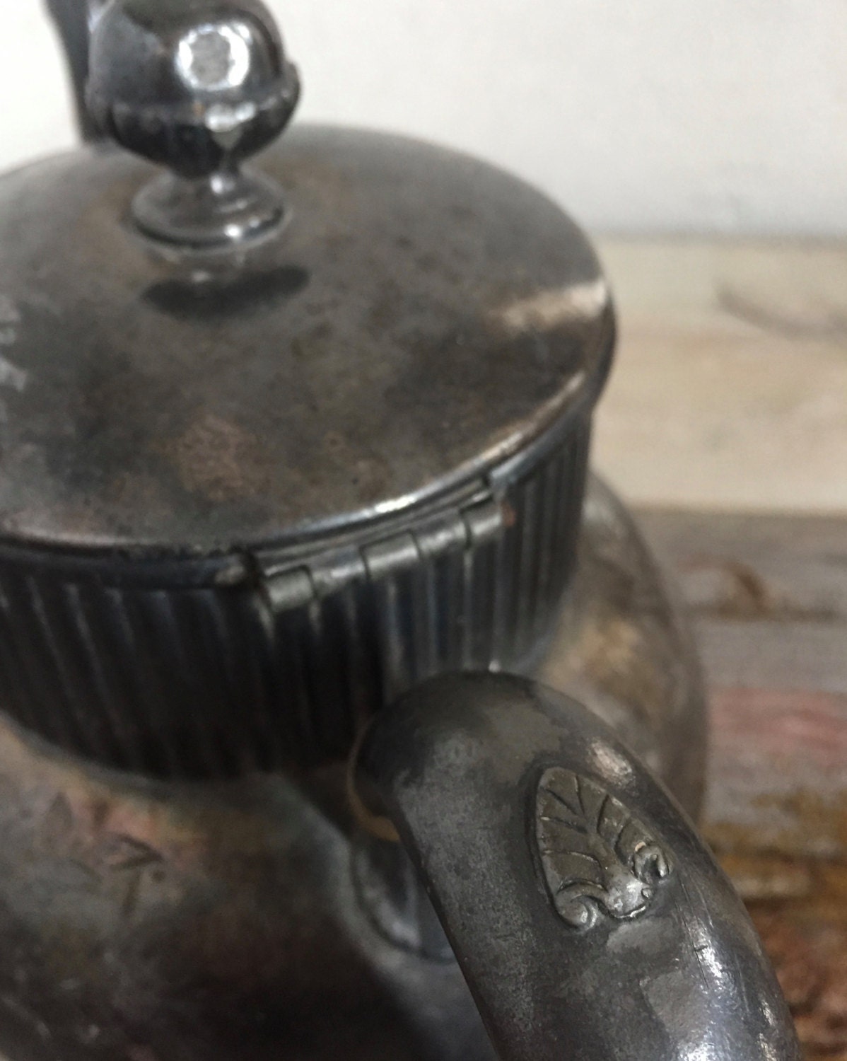 Silver Tea Pot Silver-plated Victorian Heavy Patina - Etsy