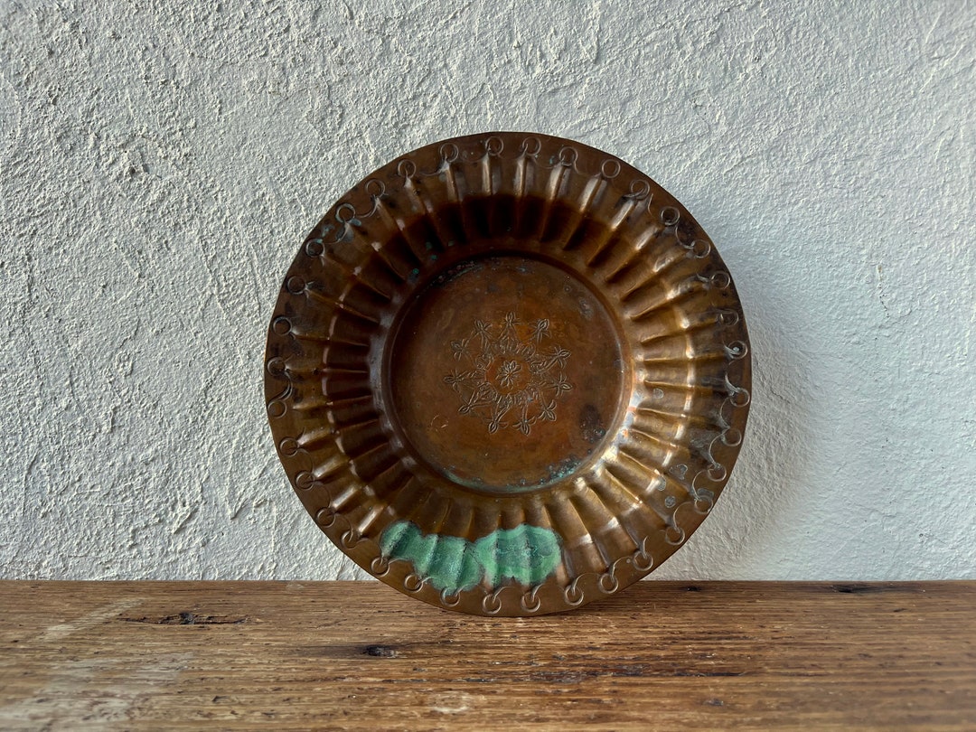 Vintage Hand Hammered Copper Bowl: Arabic Ashtray Plant Tray - Etsy