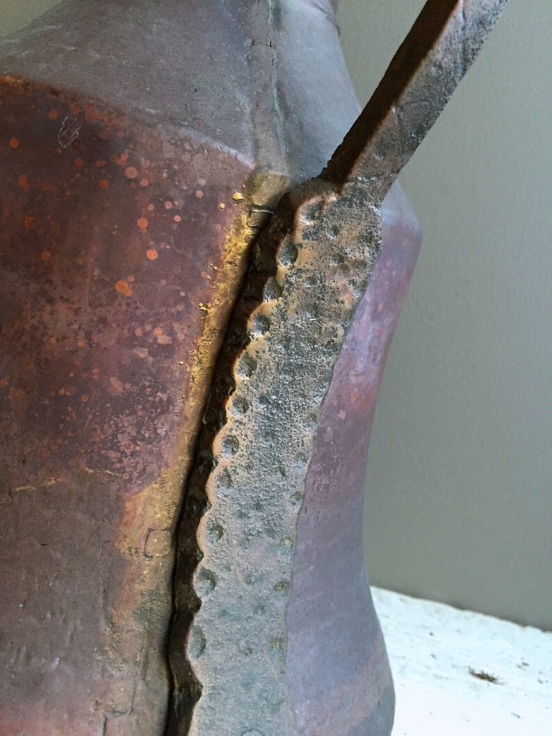 Rustic Copper Water Container Primitive Metal Flower Vase - Etsy